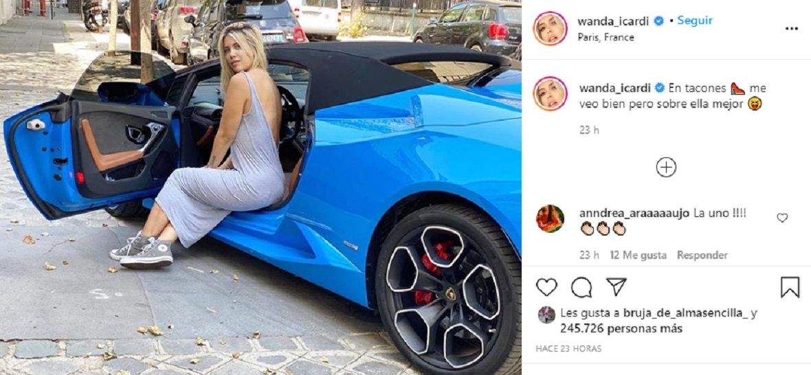 Wanda Nara mostró su lujoso auto en París y generó polémica: Me veo ...