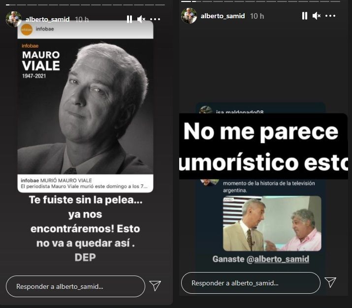 La reacción de Alberto Samid tras la muerte de Mauro Viale