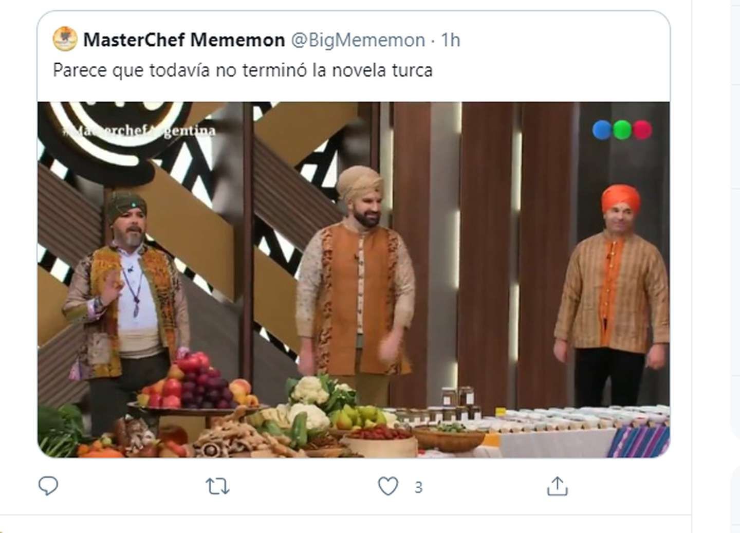 Explotaron los memes por el look hindú del jurado de MasterChef Celebrity 2