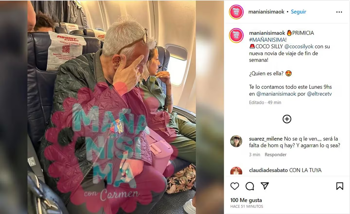 Se filtró la primera foto de Coco Sily con su nueva novia