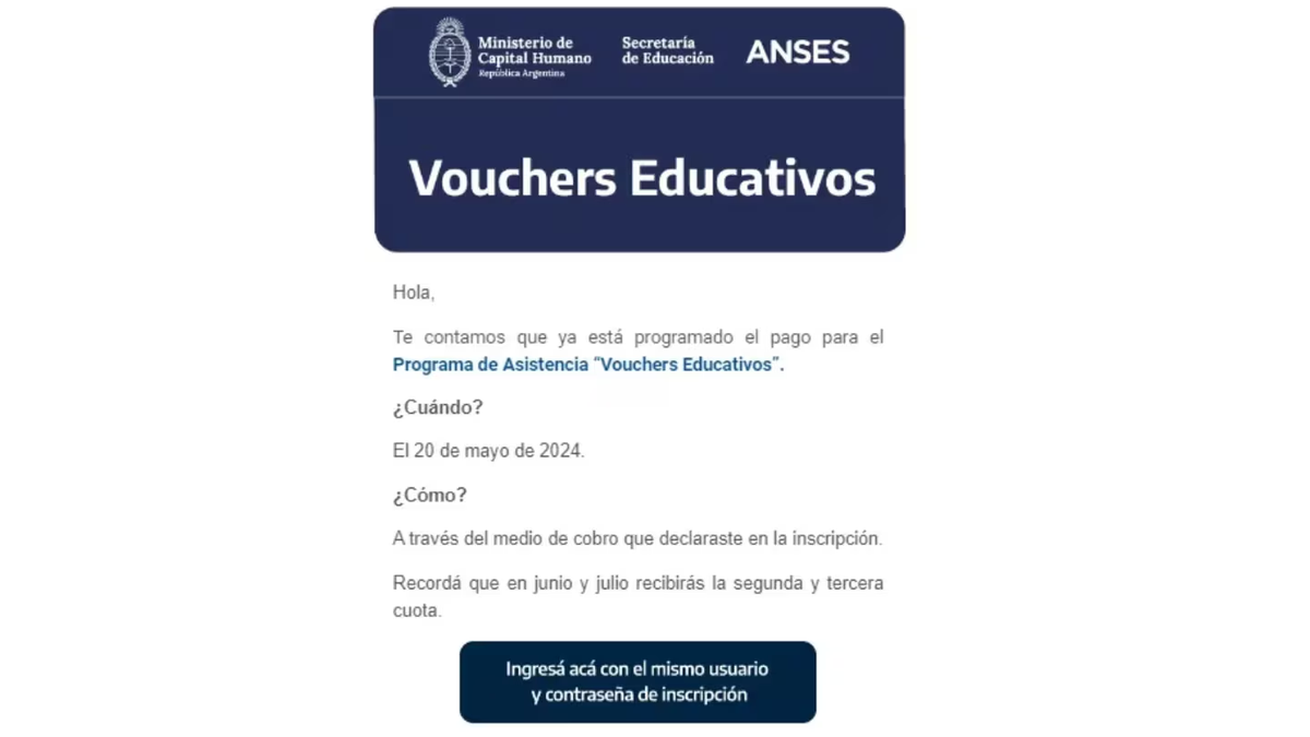 Vouchers educativos: la CLAVE para saber por qué NO RECIBÍ el MAIL y ...