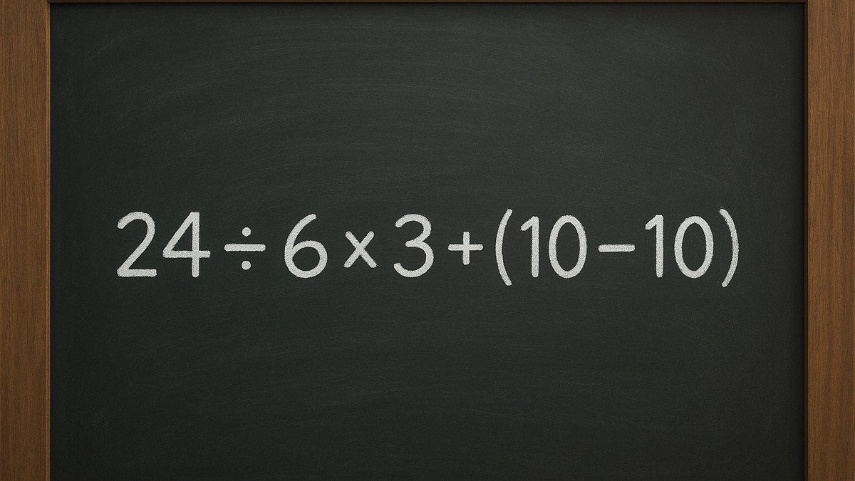 ¿Cuánto es 24 ÷ 6 x 3 + (10 - 10)? La cuenta matemática que pone a ...