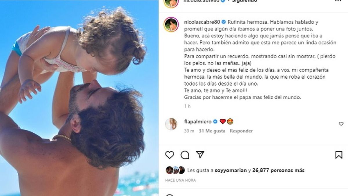 Día del Niño 2022: La inédita foto con la que Nicolás Cabré saludó a Rufina