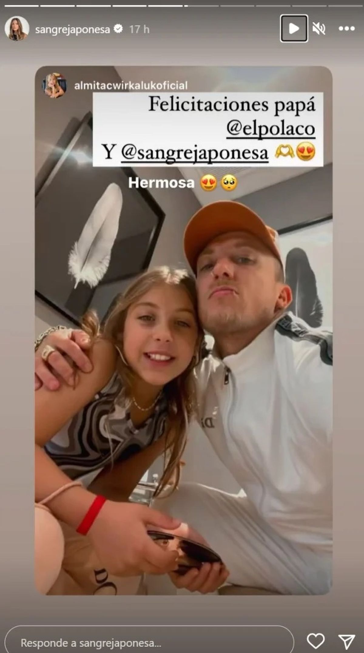 El tierno posteo de Alma por la canción de la China Suárez y El Polaco