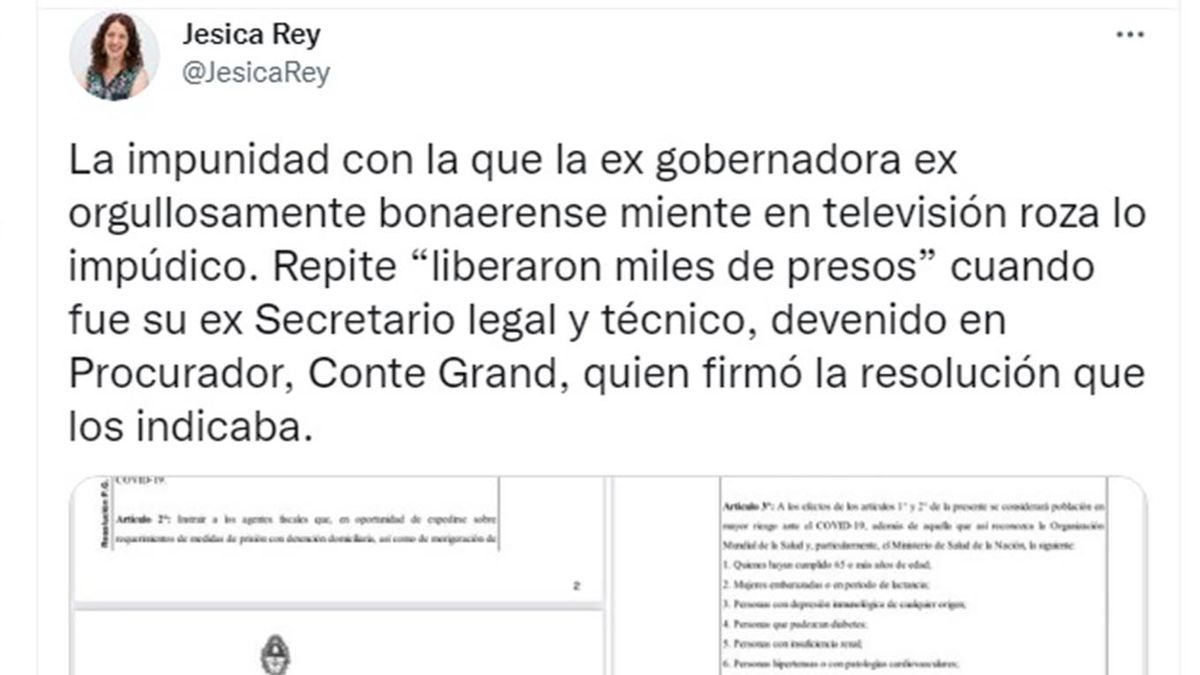 Provincia le respondió a Vidal y dijo que fue la Justicia quien liberó ...