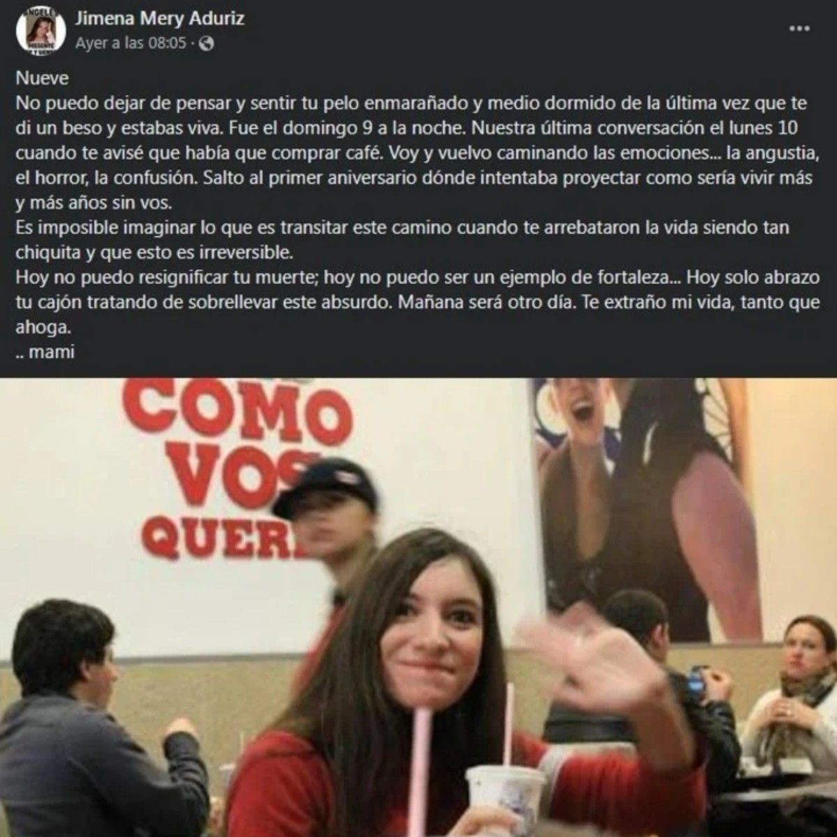 El Conmovedor Relato De La Mamá De Ángeles Rawson Y Su Definición Sobre