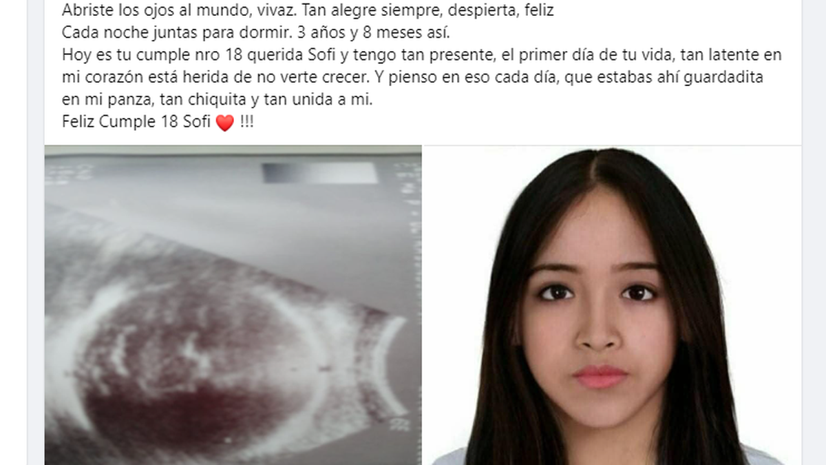 La mamá de Sofía Herrera le dedicó un emotivo posteo a su hija ...