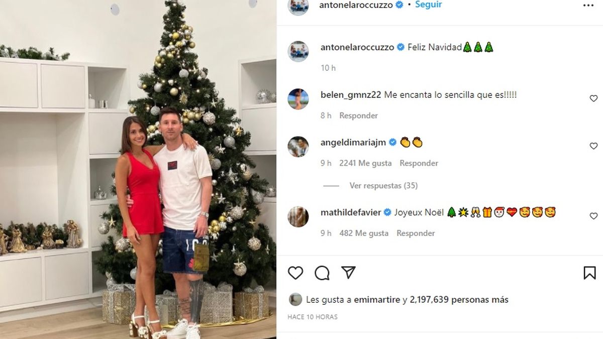 El baile navideño de Lionel Messi y Antonela Roccuzzo