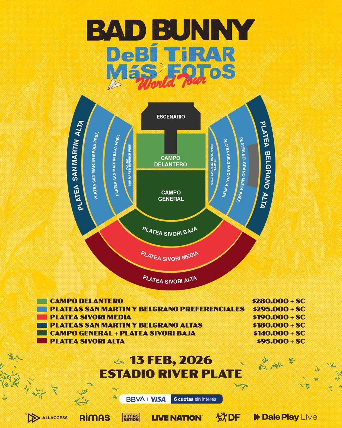 Entradas Bad Bunny en River Plate: fechas, precios, cuándo salen a la ...