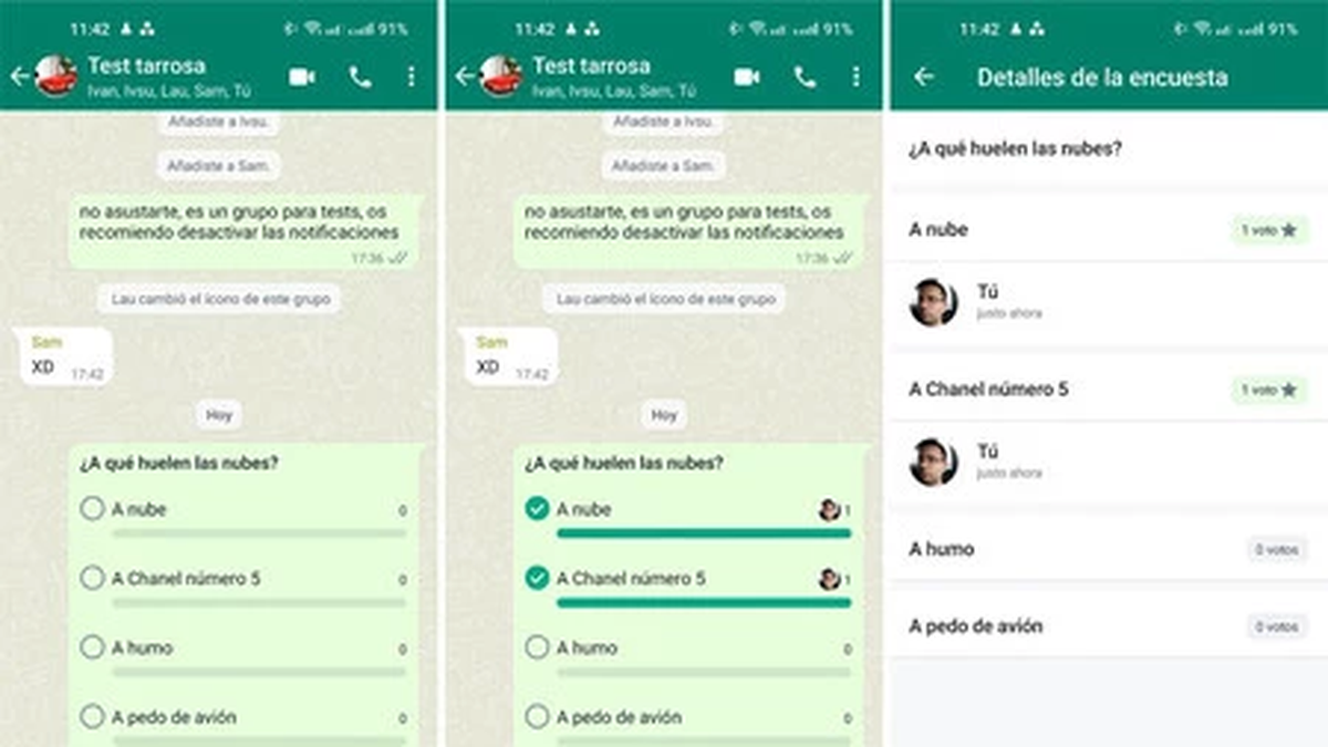 Cuáles son los cambios que WhatsApp aplicó en las encuestas
