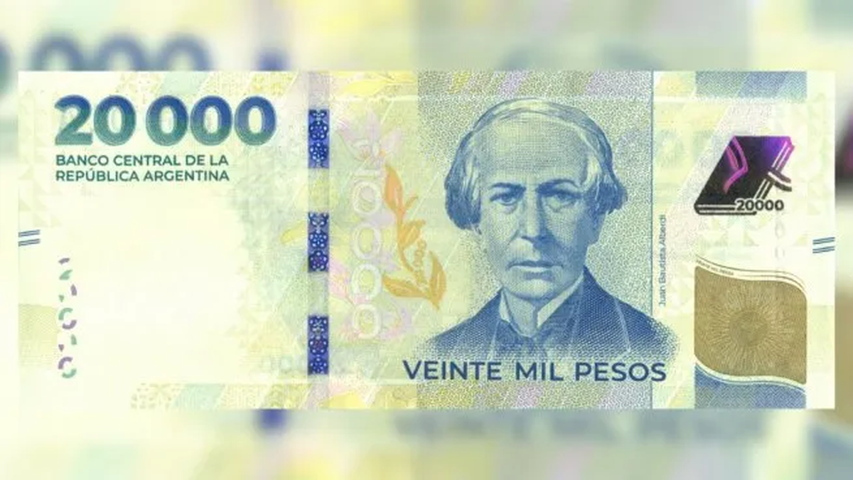 El Banco Central puso en circulación el billete de $20.000