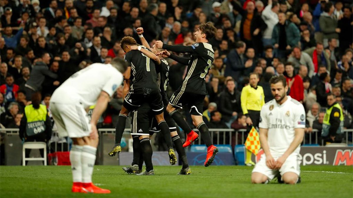 Afuera el tricampeón: Ajax goleó 4 a 1 a Real Madrid y lo eliminó en ...