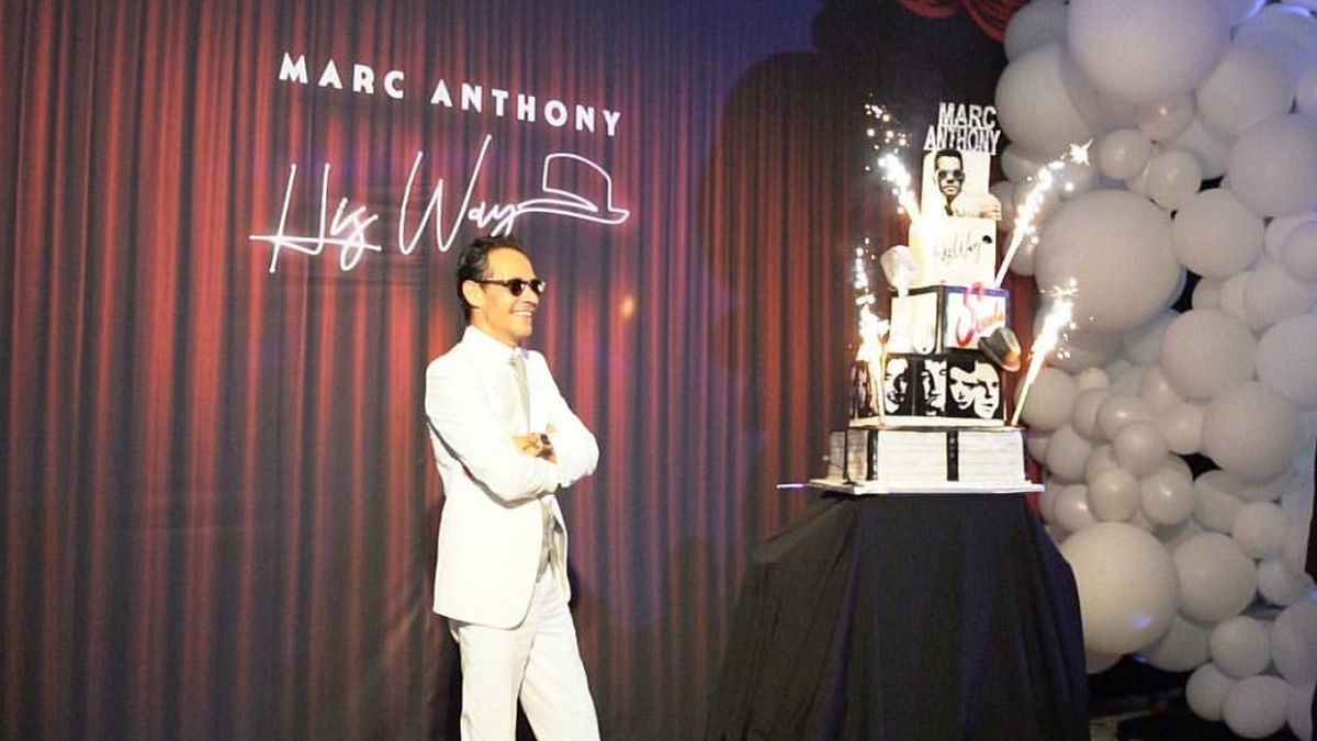 Marc Anthony festejó sus 50 años con una fiesta de gala