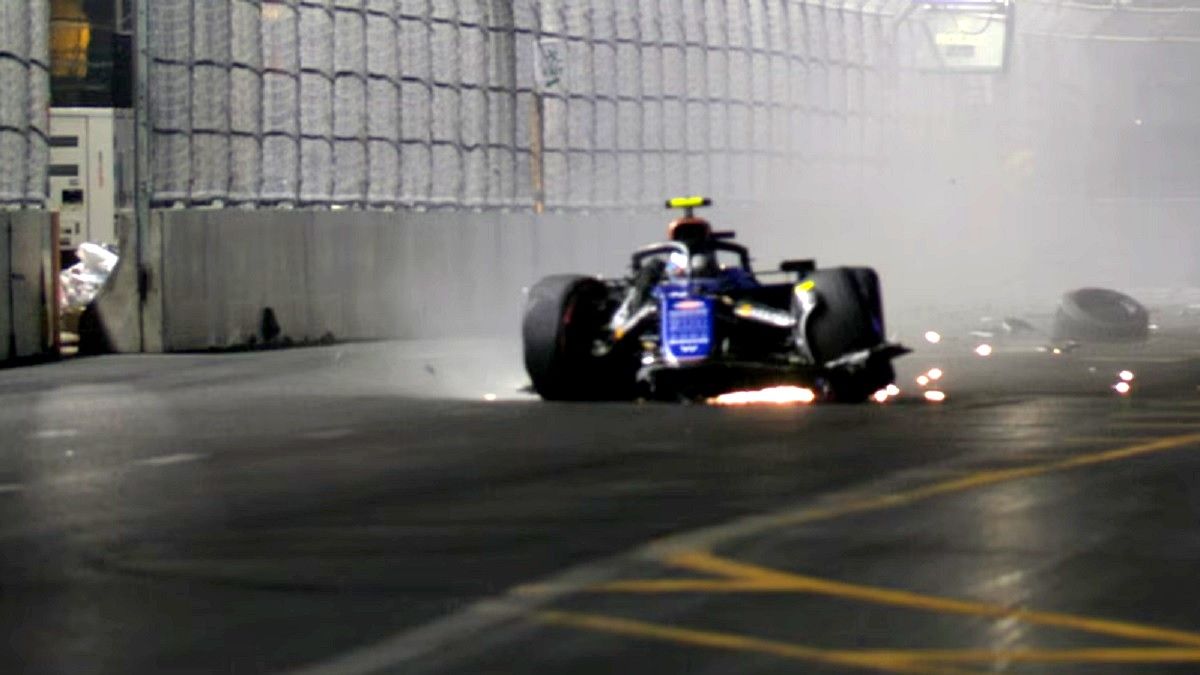 Franco Colapinto complicó su participación en el GP de Las Vegas tras ...