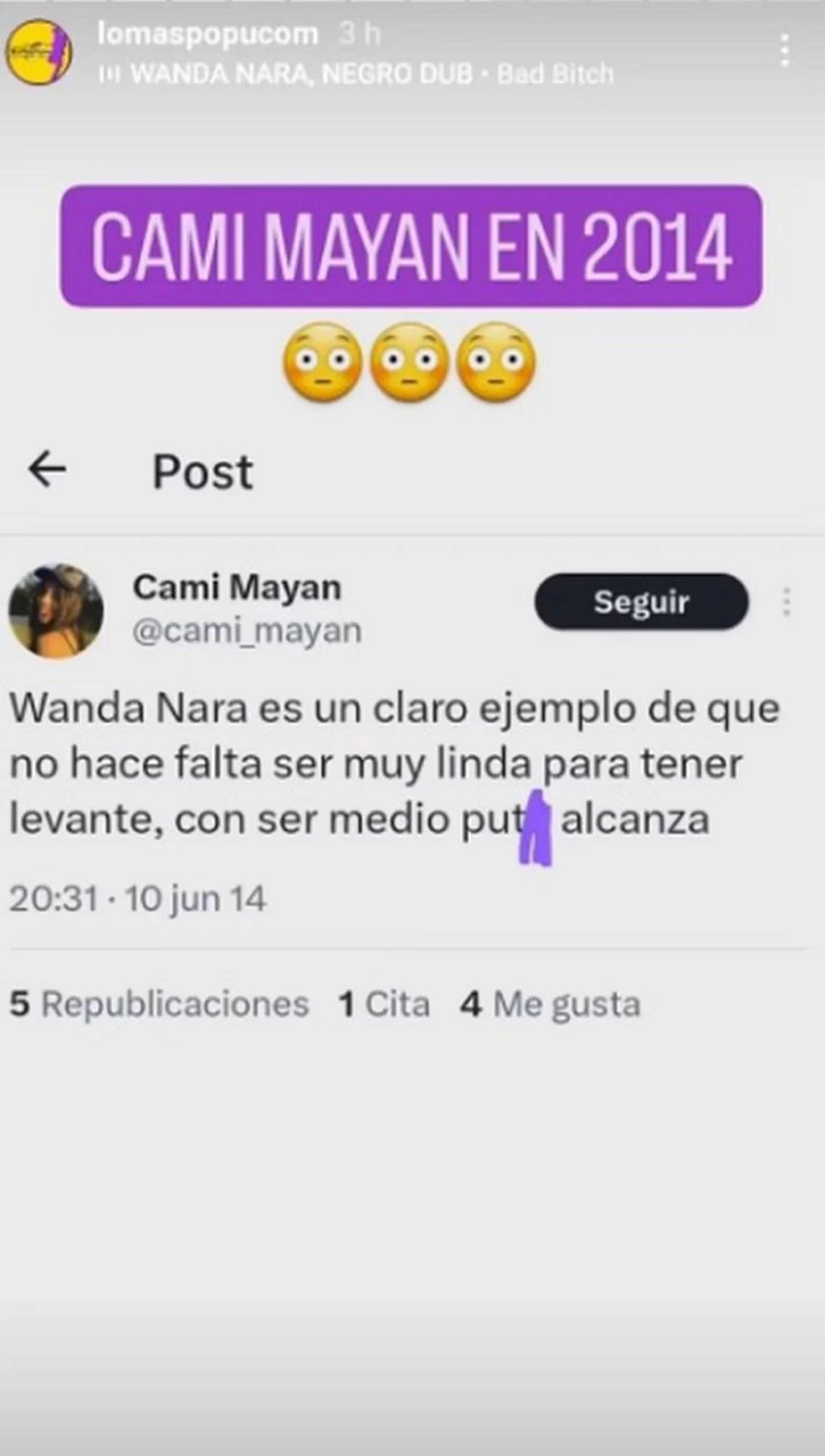 El llamativo video de Camila Mayan a un año de separarse de Alexis Mac ...