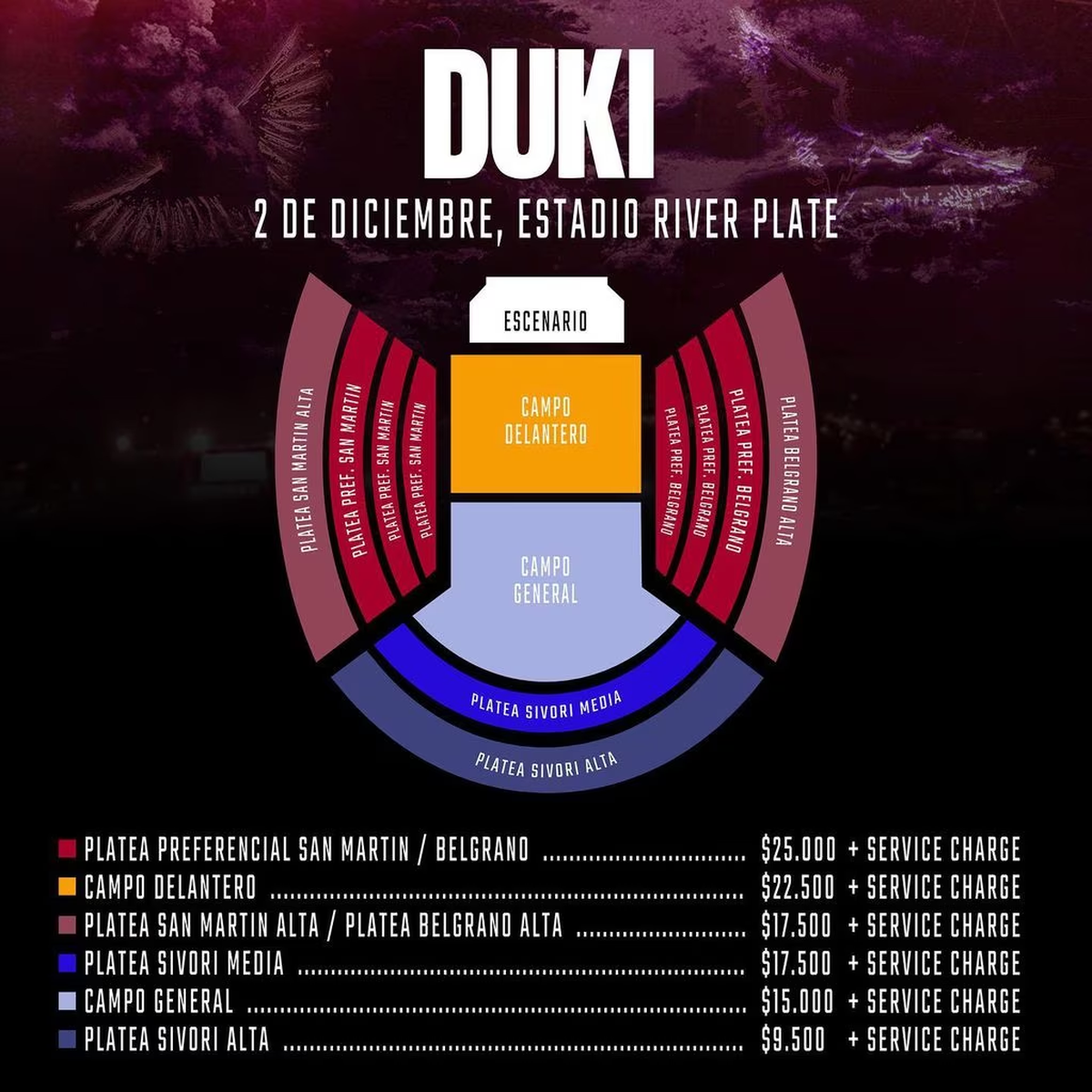 Entradas para el show de Duki en River 2023: precios y dónde comprar