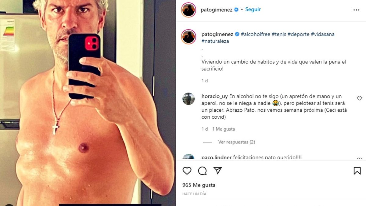 Impactante cambio físico de Patricio Giménez: su secreto Impactante cambio físico de Patricio Giménez: su secreto