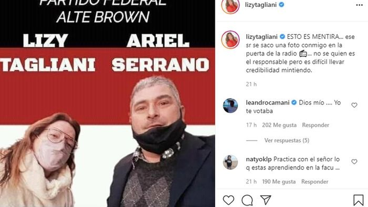El escrache de Lizy Tagliani a un político que usó su imagen