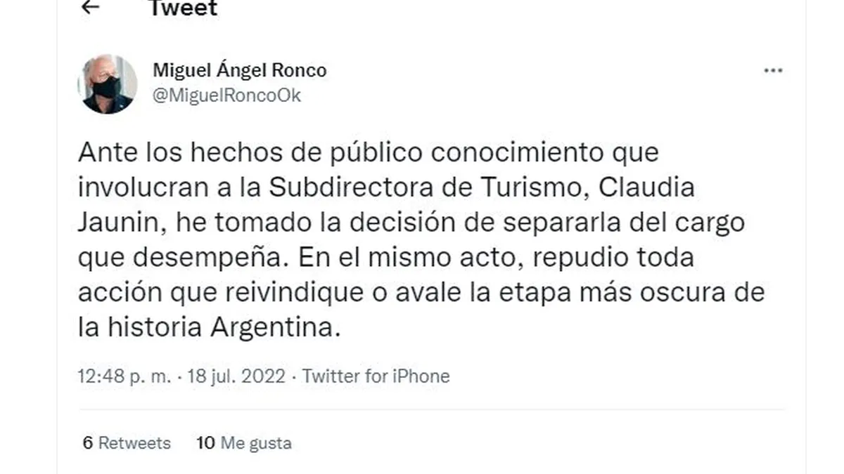 Echaron a una funcionaria por un meme que involucra a Jorge Rafael ...