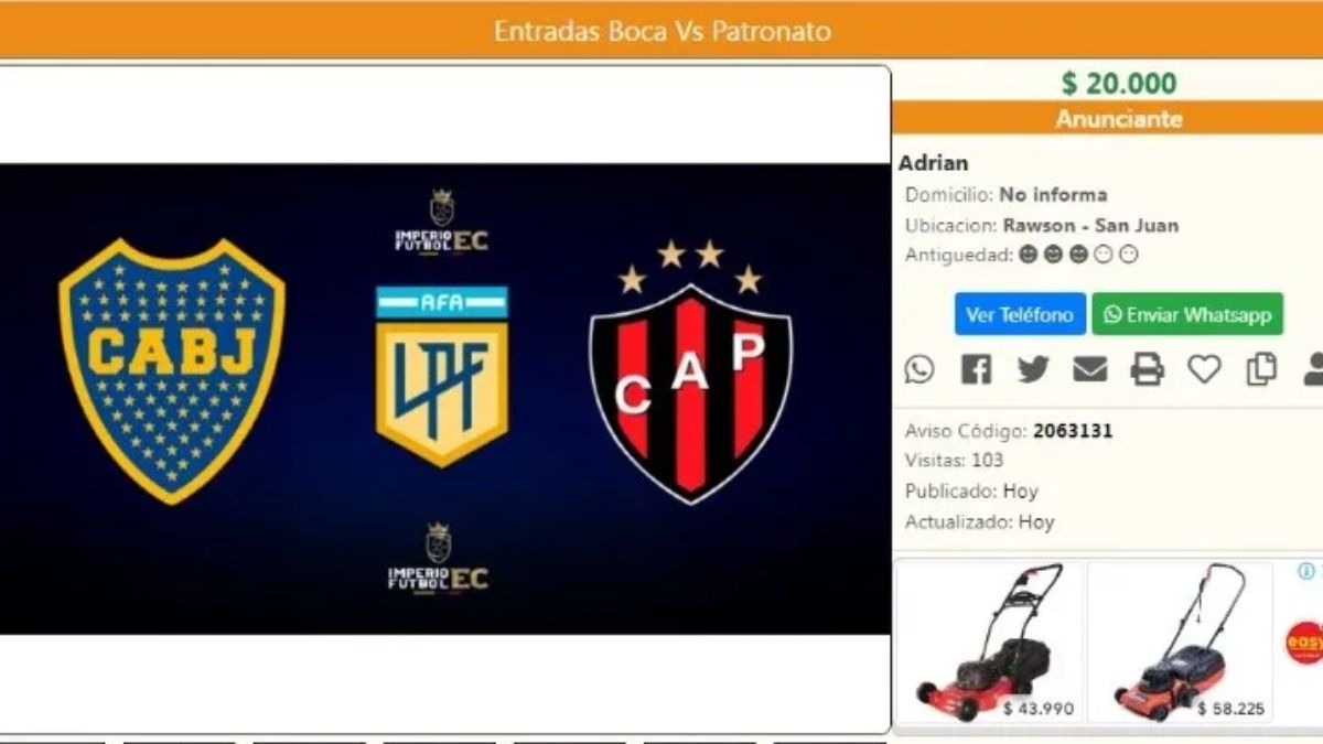 EL DELIRANTE precio de la REVENTA para ver a Boca en San Juan
