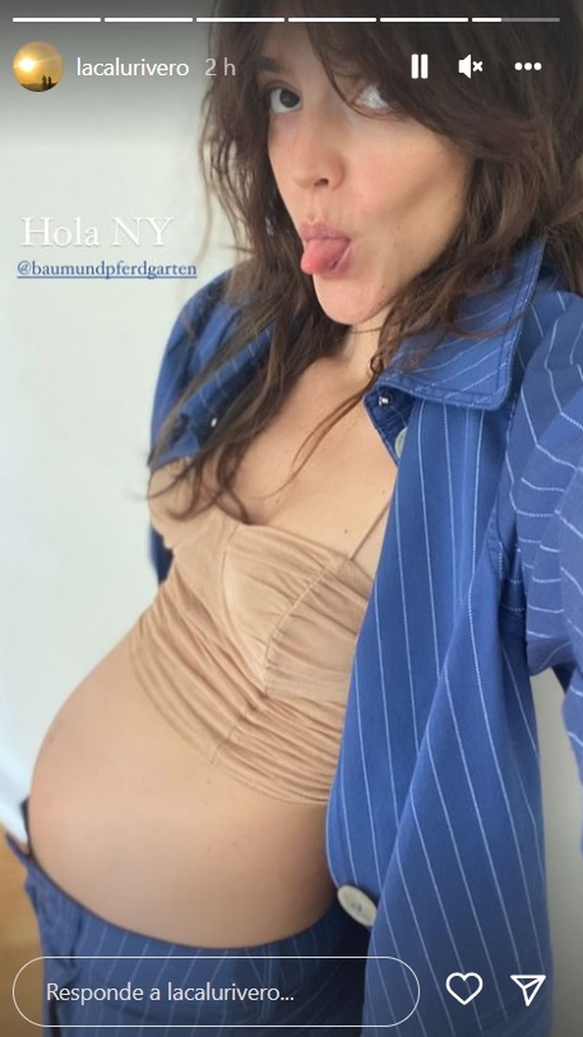 Calu Rivero mostró la pancita de embarazada y explotaron las redes