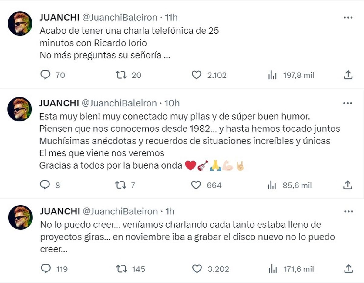 El impactante video que le envió Ricardo Iorio a Juanchi Baleirón la ...