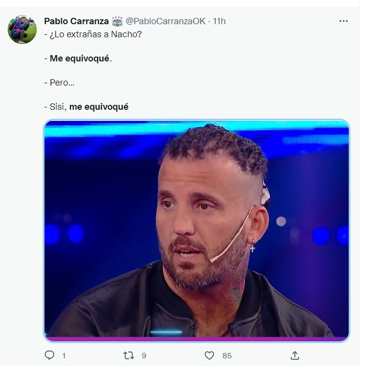 Me equivoqué: los memes ante la frase repetida de Juan de Gran Hermano 2022