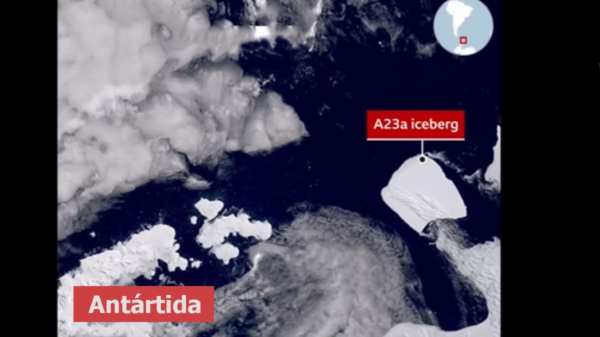 A23a: el iceberg que es 100 metros más alto que la torre Eiffel navega ...
