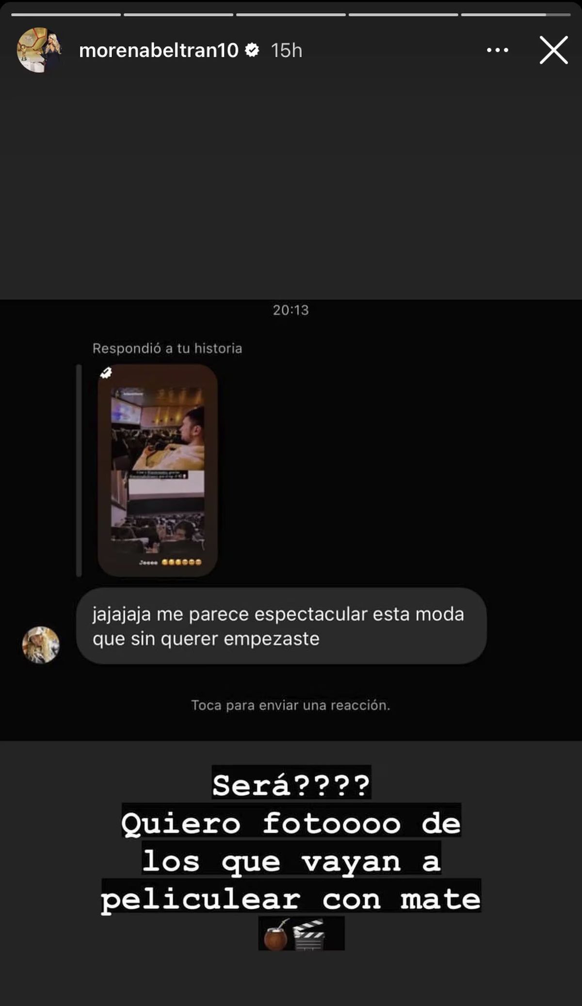 El insólito pedido que hizo Morena Beltrán en Instagram