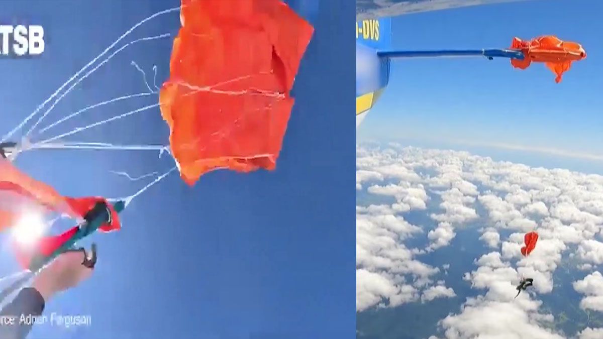 Saltó del avión... y lo peor pasó en segundos: la secuencia que nadie ...