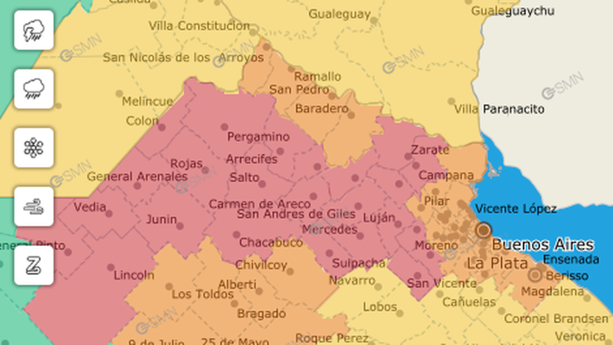 Alerta roja: ¿En qué zonas de la provincia de Buenos Aires rige y ...