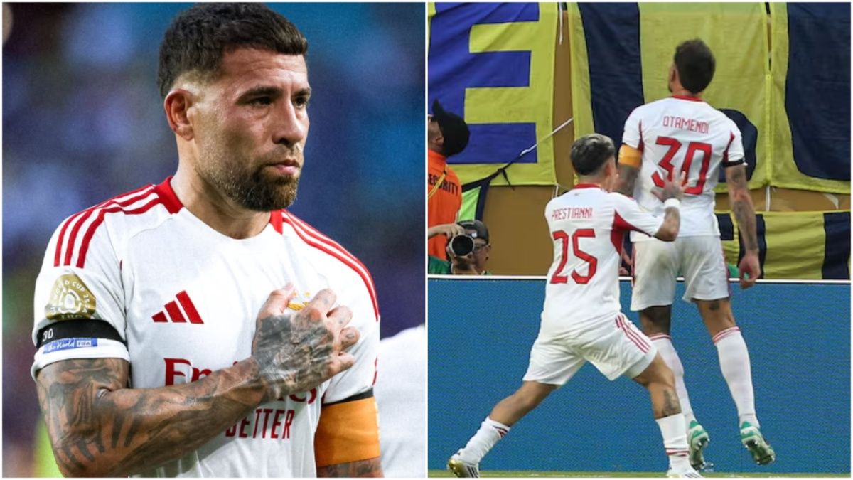 El provocador posteo de Nicolás Otamendi tras su gol del empate entre Benfica y Boca