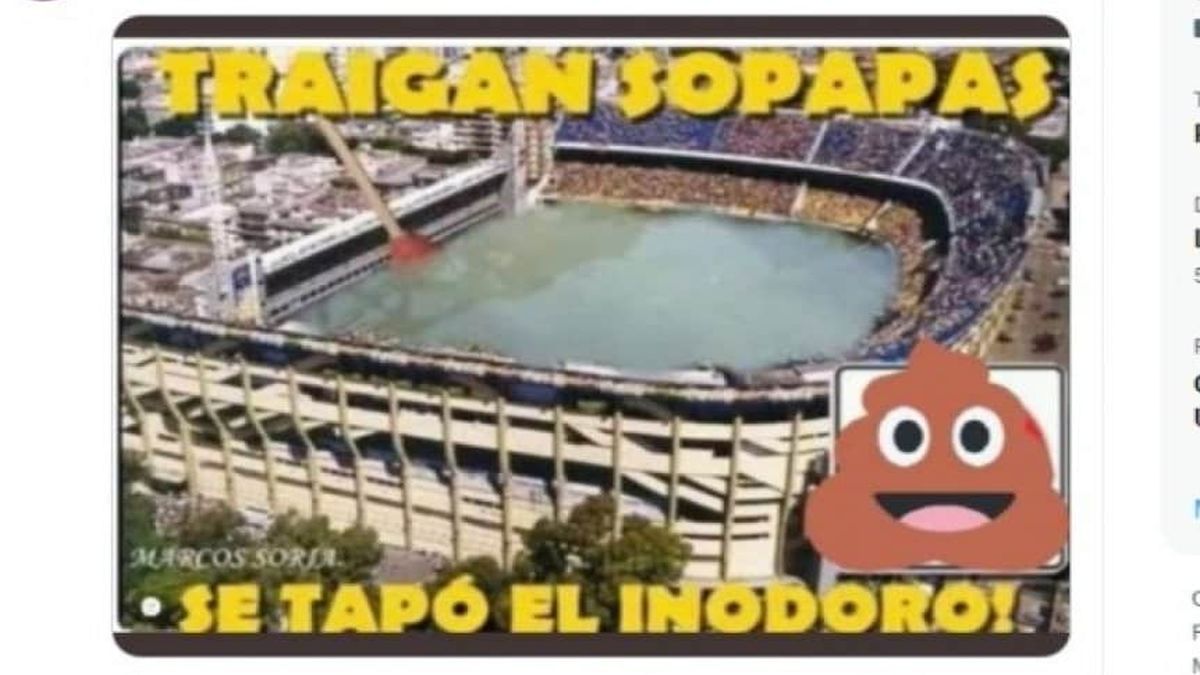 Los mejores memes tras la inundación de La Bombonera