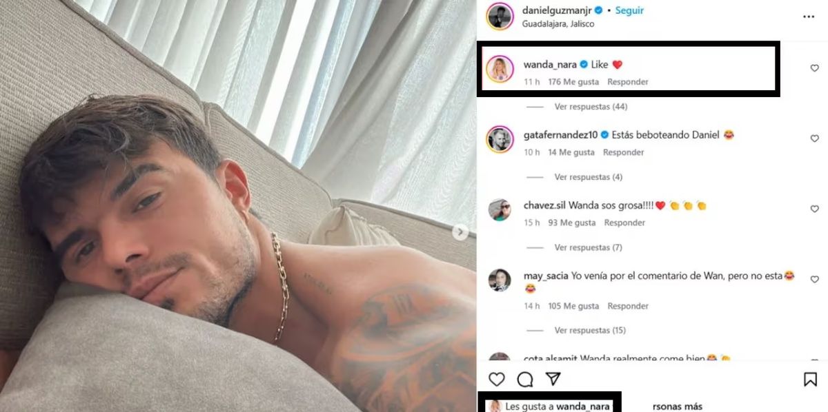 Los mensajes hot de Wanda Nara al futbolista Daniel Guzmán que ...