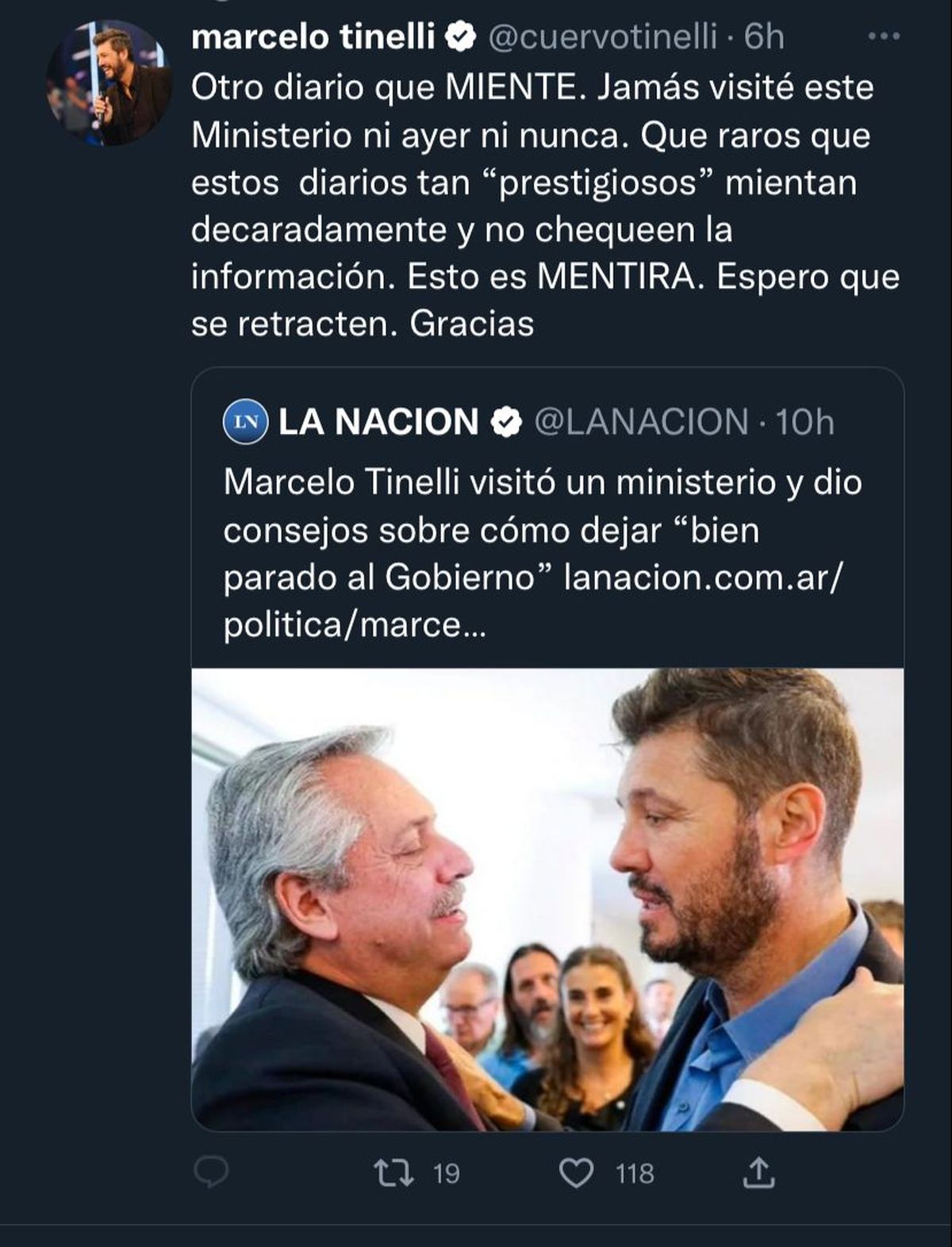 La furia de Marcelo Tinelli contra los dos diarios más importantes del país
