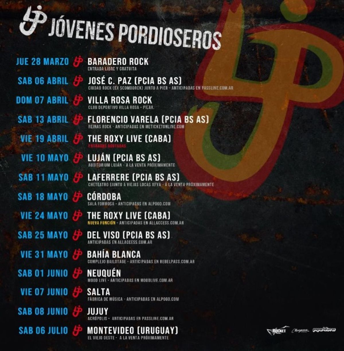 Jóvenes Pordioseros recorre el país con Vicio y Pánico tour