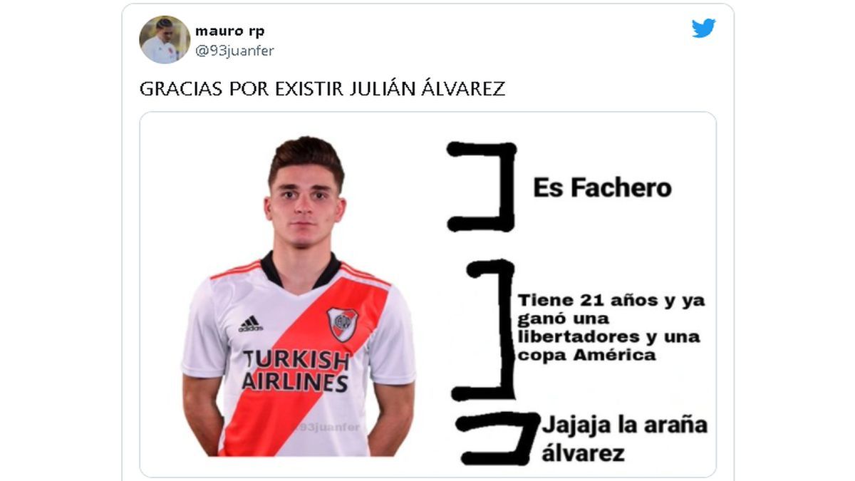 River ganó, Julián Álvarez se lució y los memes no tardaron en aparecer