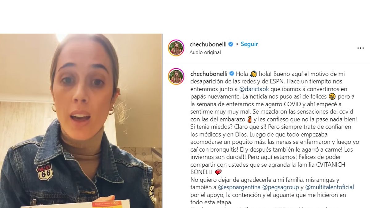 La noticia más feliz que confirmó Chechu Bonelli con un video