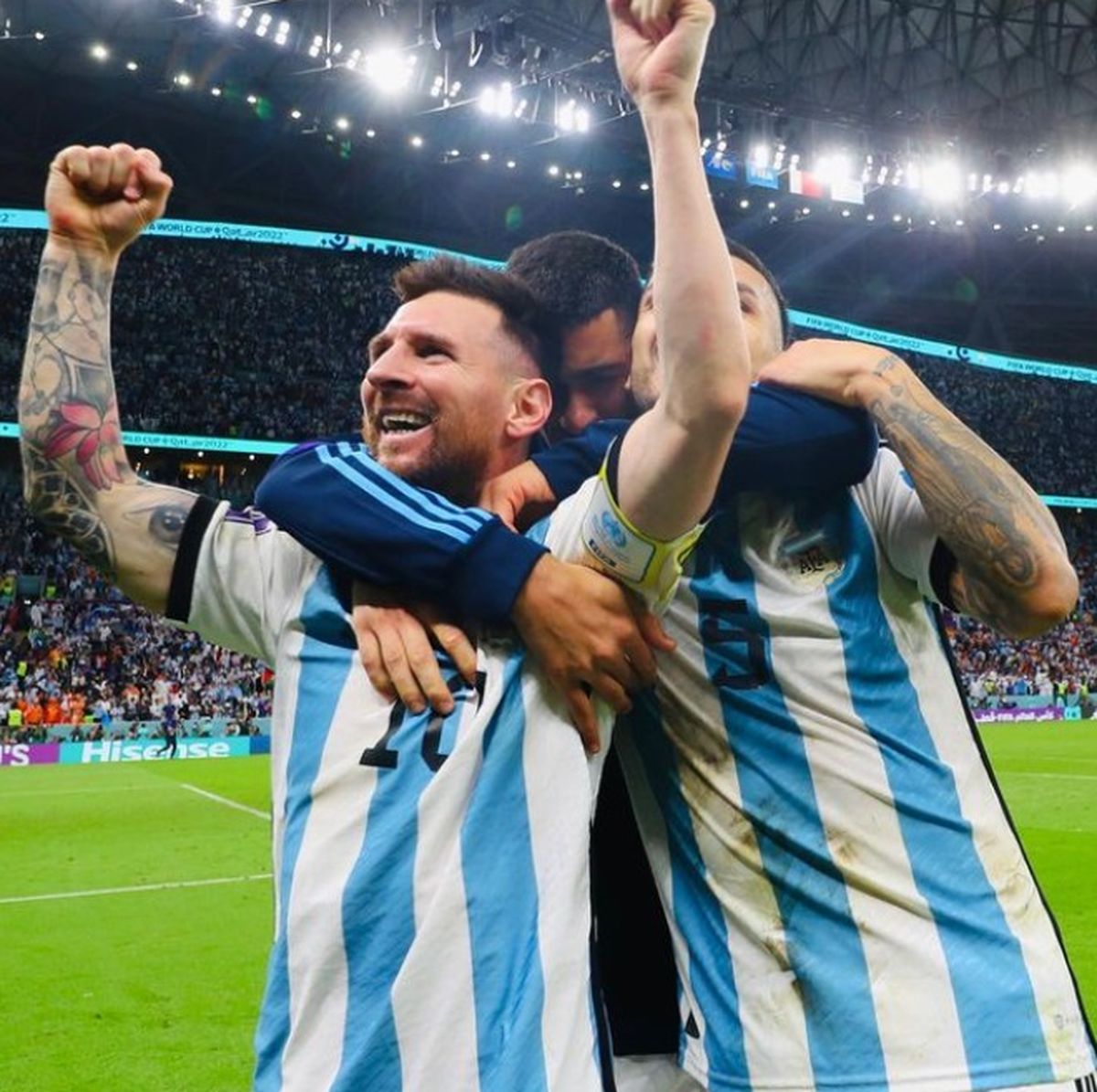 ¡Te amo!: El grito de Adele dedicado a Messi tras la victoria de Argentina