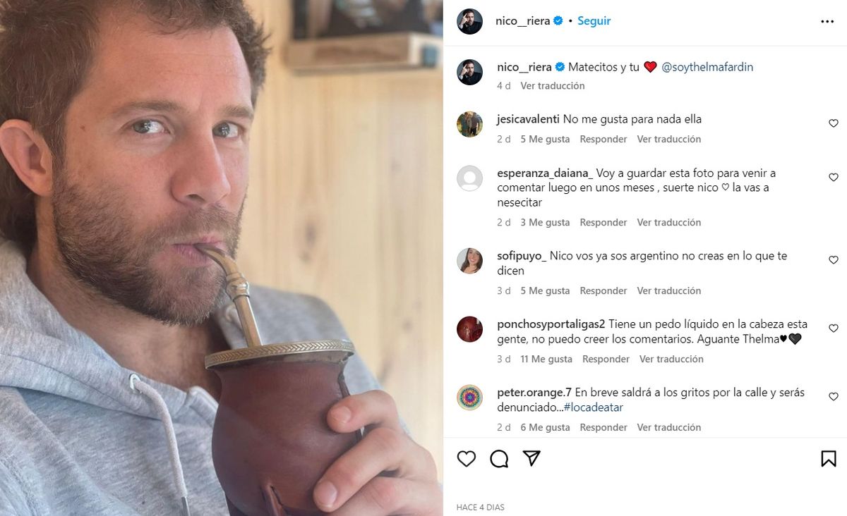 Las románticas fotos de Thelma Fardin y Nico Riera tras confirmar el ...