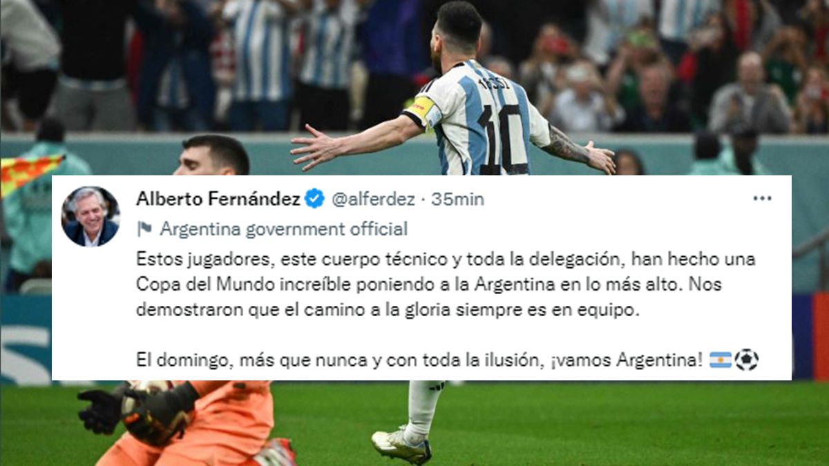 Argentina a la final: todo el arco político celebró el triunfo
