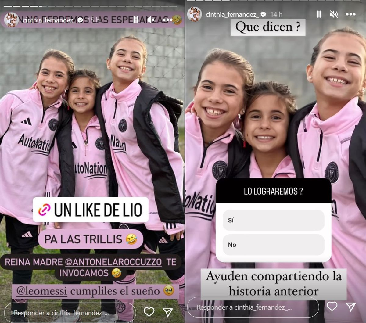 La curiosa campaña de Cinthia Fernández para que Messi cumpla el gran ...