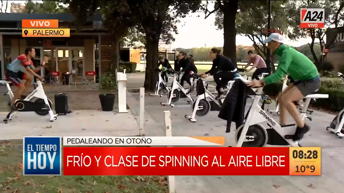 Pospandemia: ¿cómo es una clase de spinning al aire libre?
