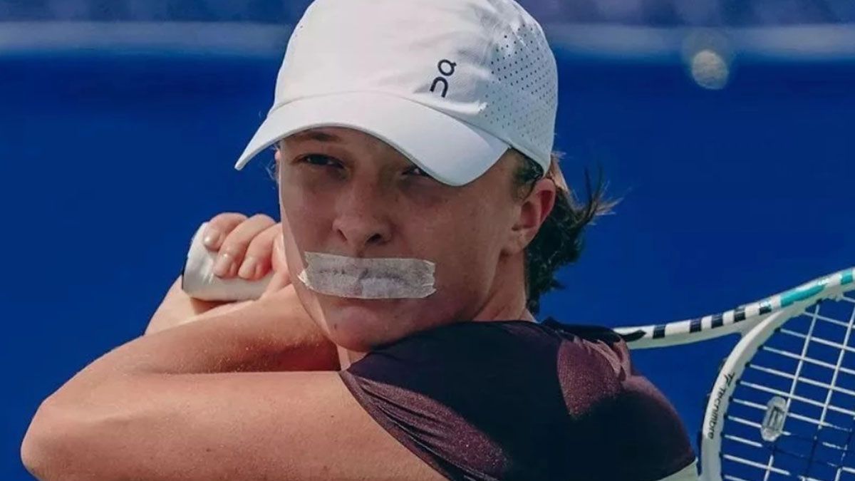 El insólito método de entrenamiento de la tenísta N°1: se tapa la boca con una cinta