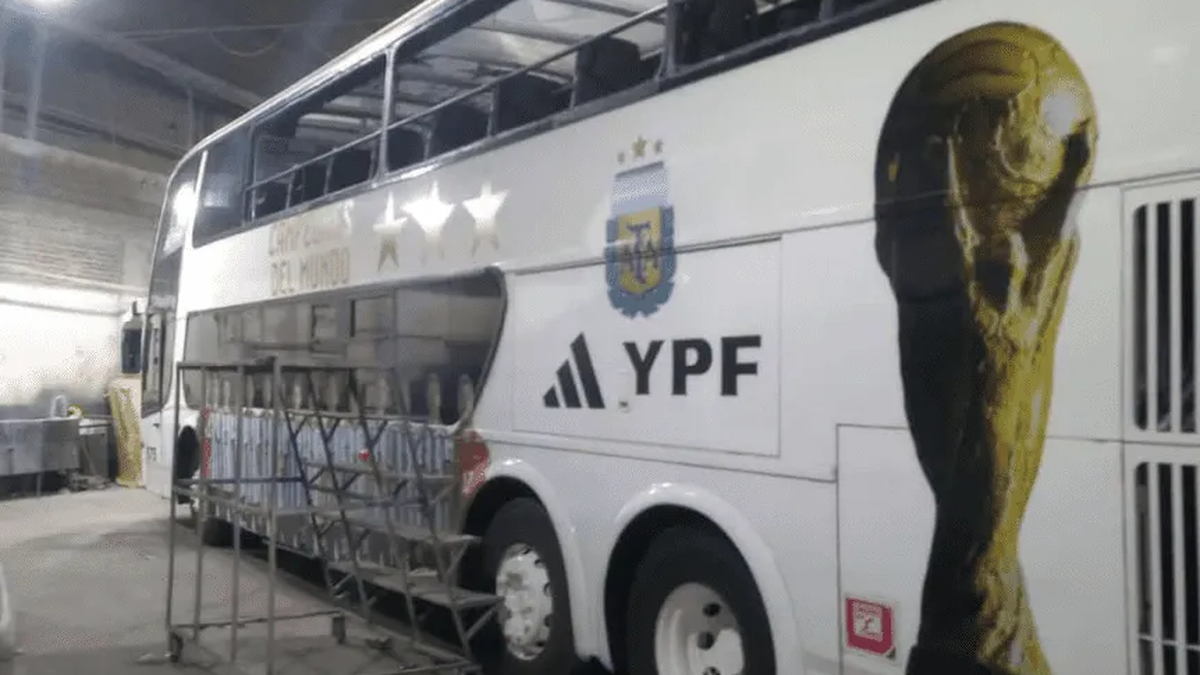 Así es el micro con el que festejará la Selección Argentina en Buenos Aires