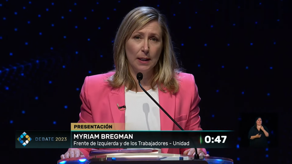 Myriam Bregman fue la única candidata a presidente que no condenó el ...