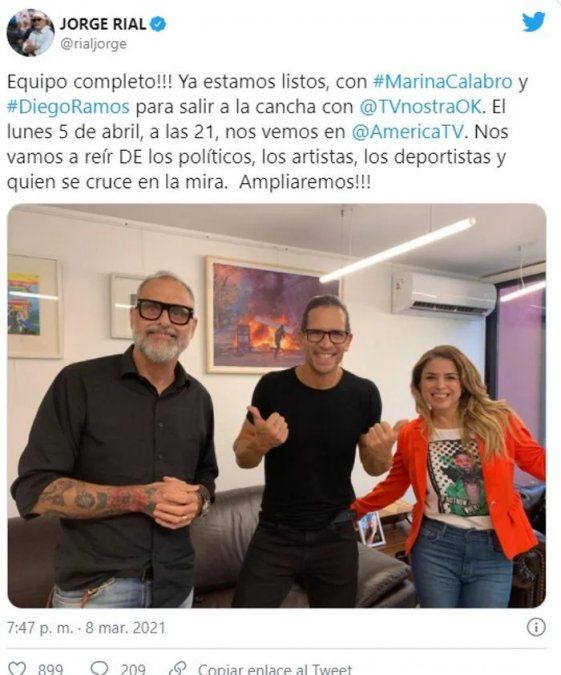 Jorge Rial Confirmó A Su Equipo De Tv Nostra Y La Fecha Y Horario De