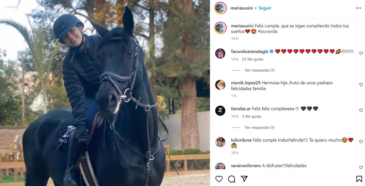 La emoción de María Susini y Facundo Arana por los 15 años de su hija ...