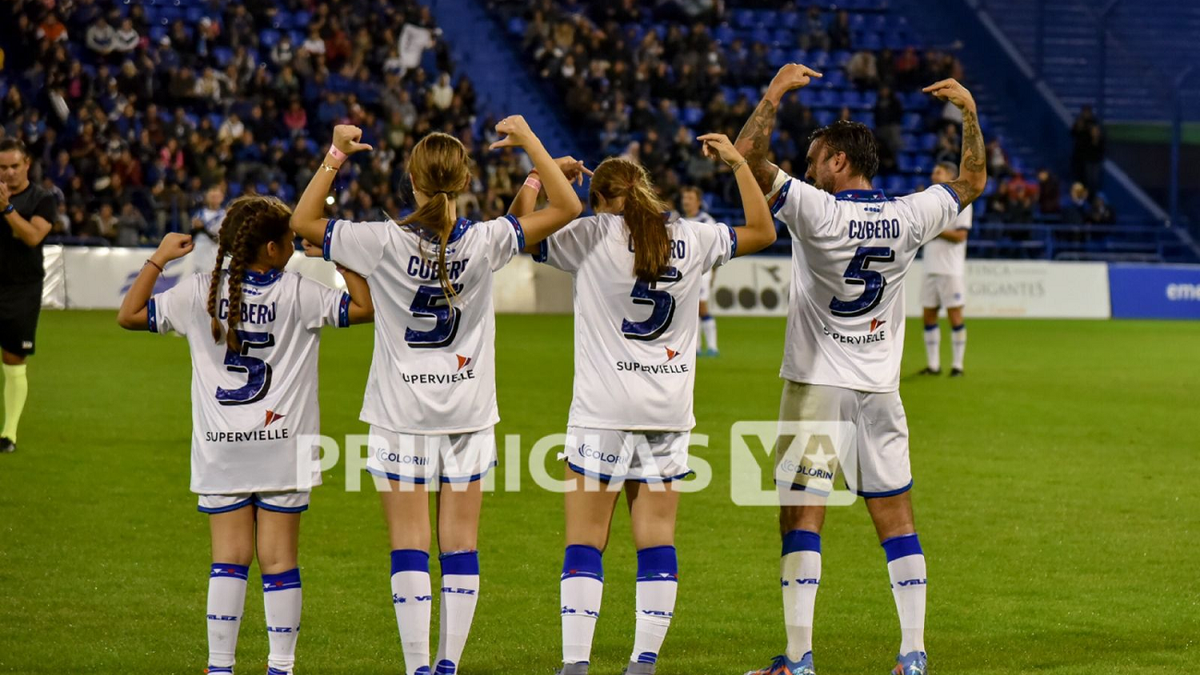 La emotiva despedida de Fabián Cubero del fútbol junto a Mica Viciconte ...