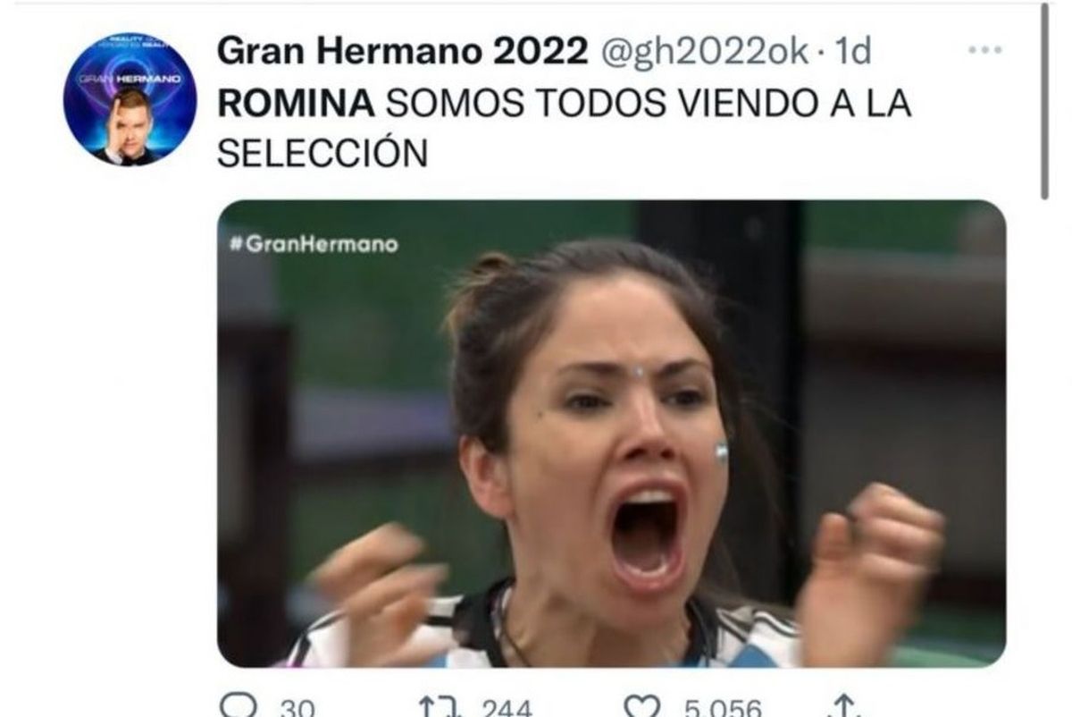 Gran Hermano 2022: el descontrolado festejo mundialista de Romina que ...